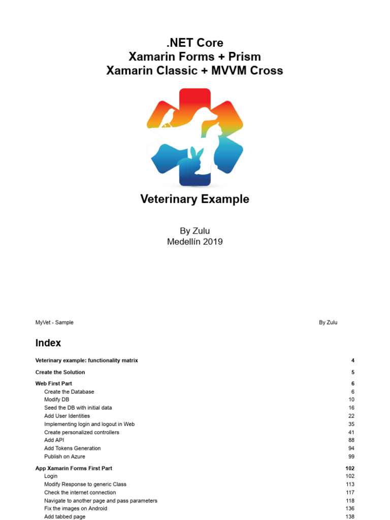 Veterinary .NET Core - Xamarin Forms + Prism - Xamarin Classic + MVVM ...