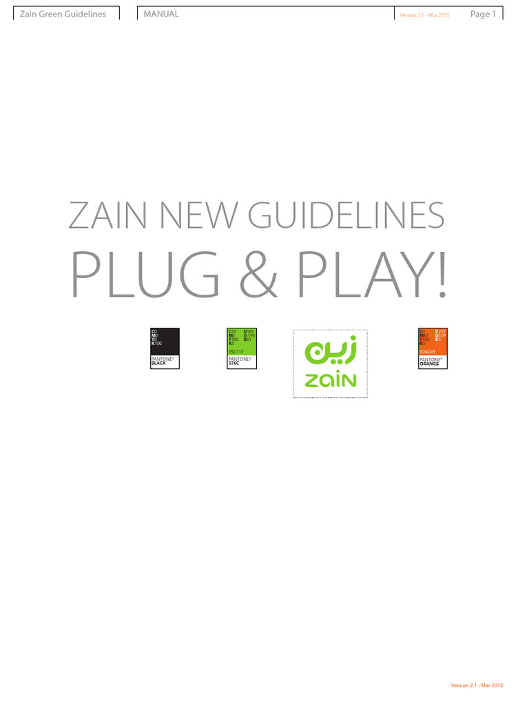 Zain Green Brand Elements | PDF