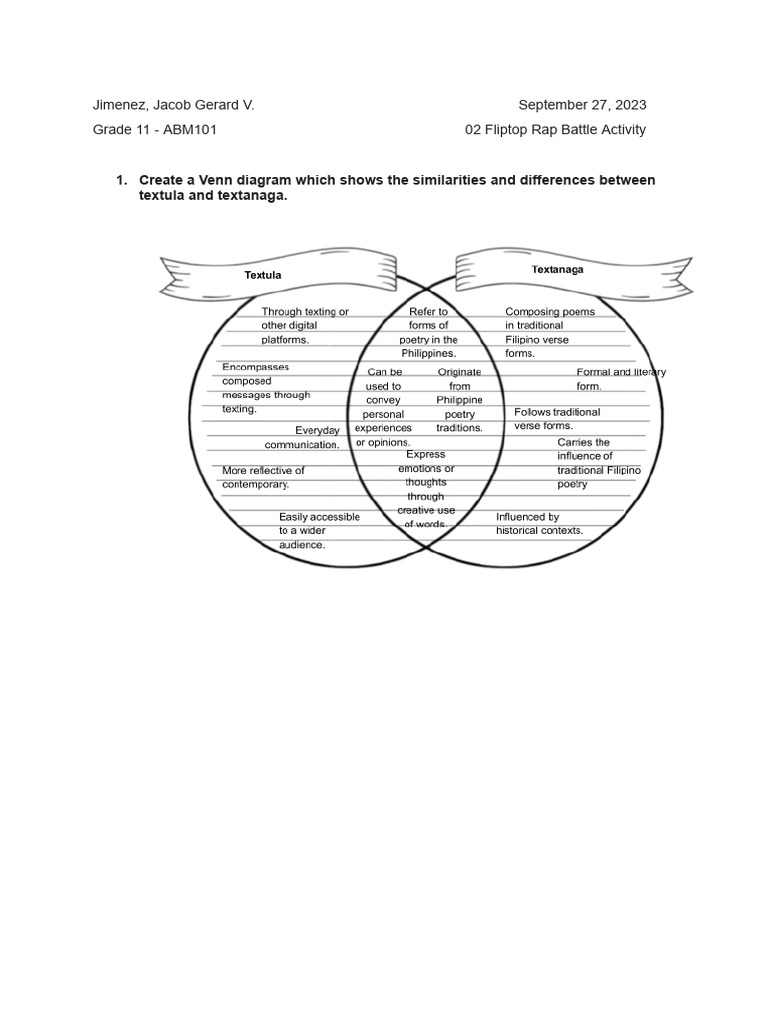 21st Century - 02 Textula and Textanaga Comparison | PDF