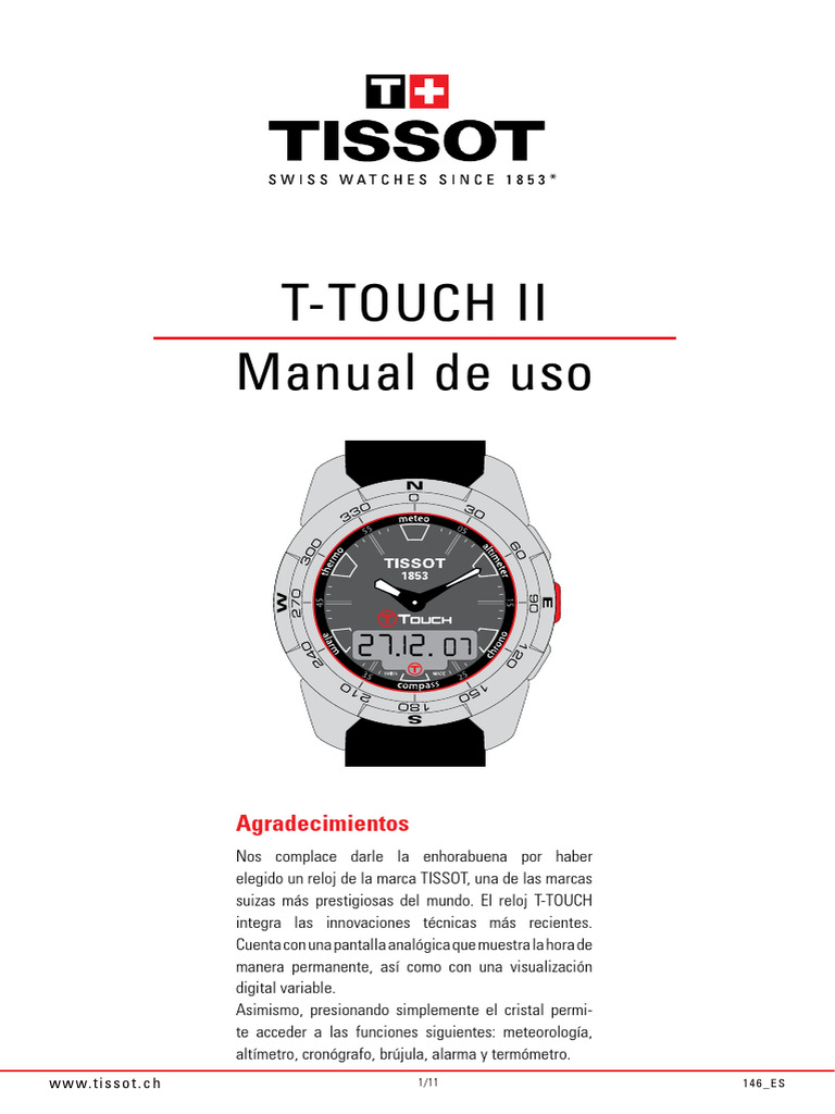 Manual Tissot T-Touch II | PDF
