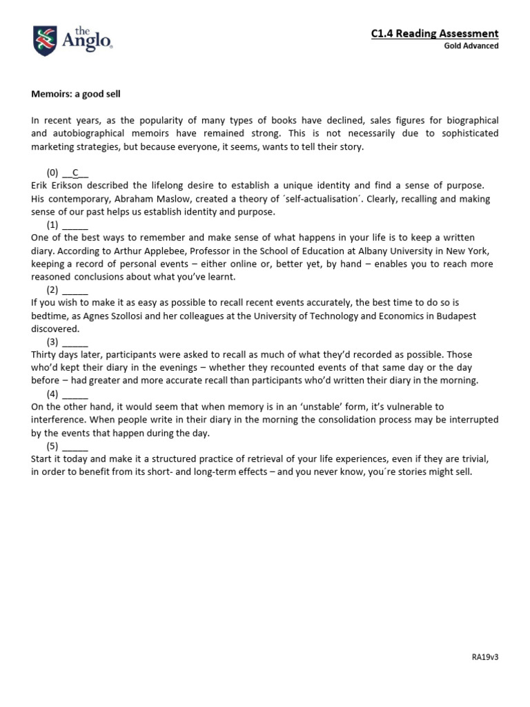 C1.4 Reading 1 | PDF | Memory | Cognition