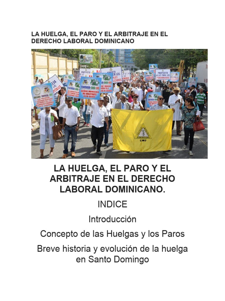 Huelga y Paro en Derecho Laboral RD | PDF