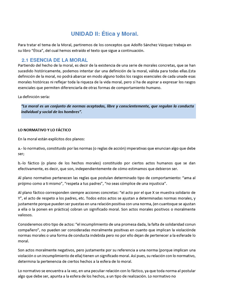 Modulo-Unidad Ii - Etica y Moral | PDF | Moralidad | Libertad Modulo-Unidad Ii - Etica y Moral | PDF | Moralidad | Libertad