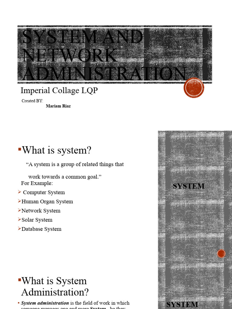 System and Network Administration | PDF