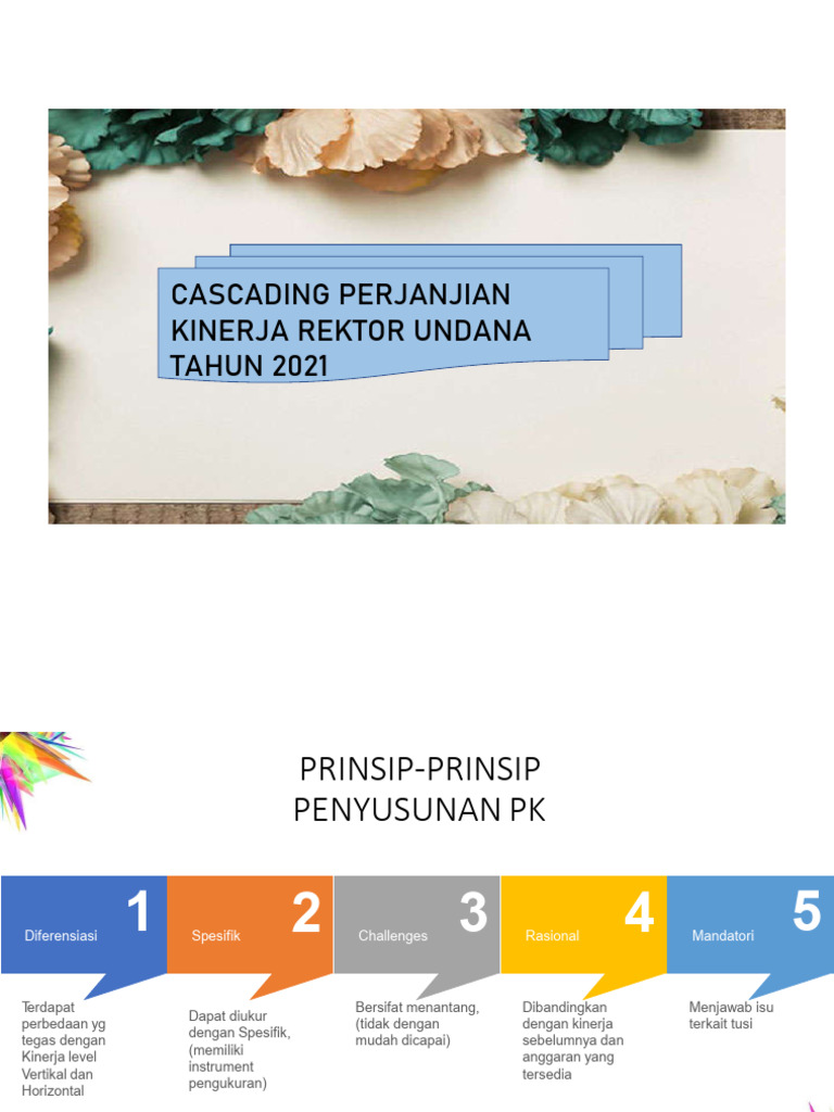 Prinsip Penyusunan Perjanjian Kinerja | PDF
