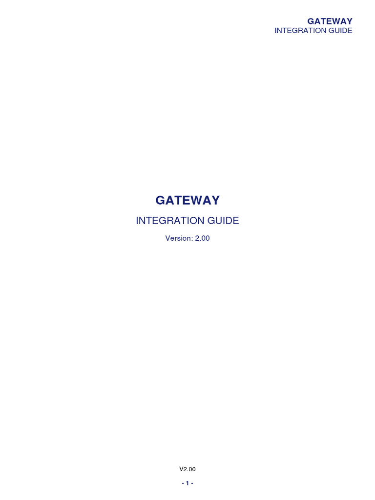 Gateway Integration Guide | PDF