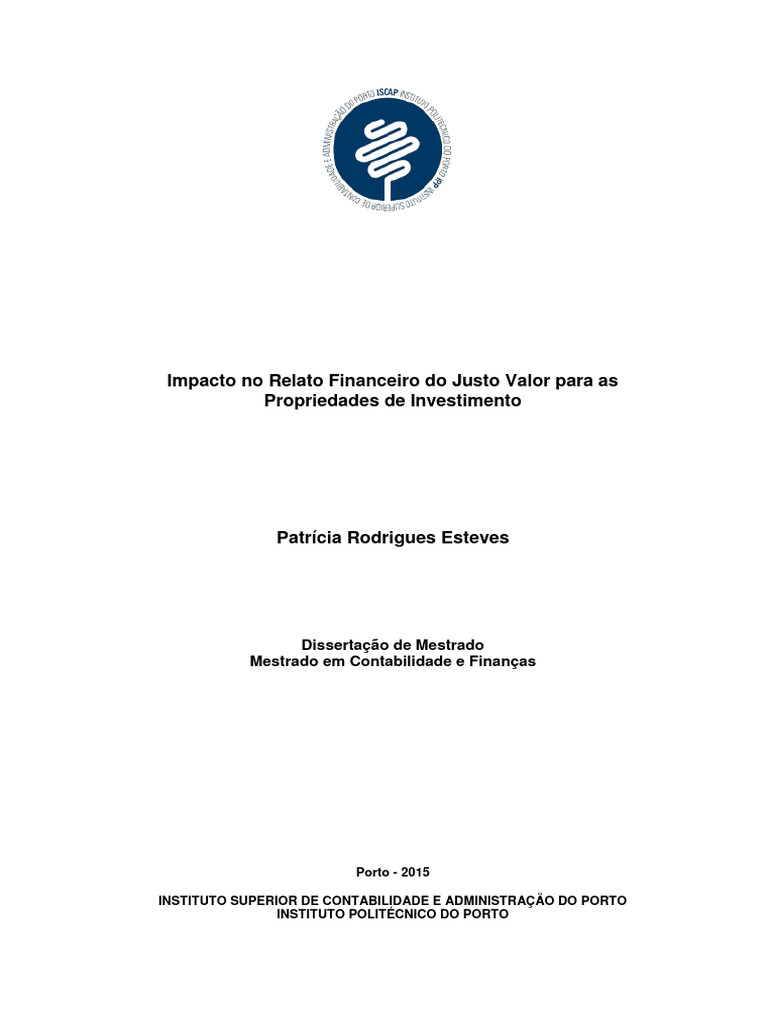 Justo Valor em Propriedades de Investimento | PDF | Economia ...