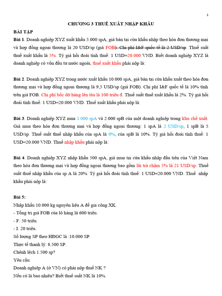 THUE - Trac Nghiem - C3 - SV | PDF