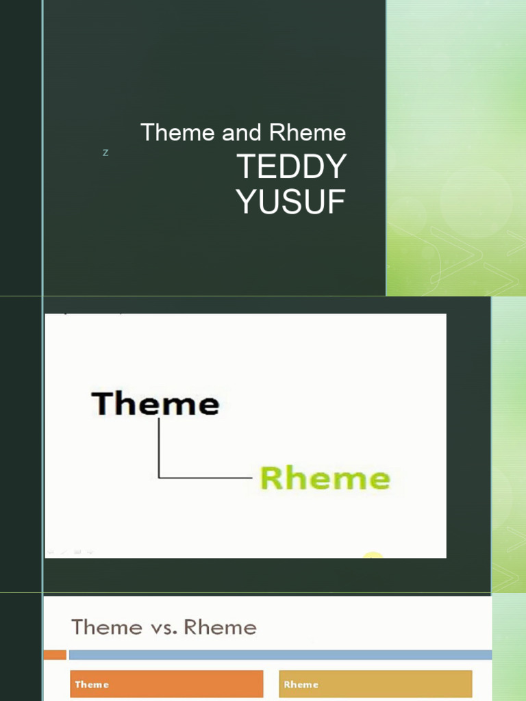 Thema and Rhema | PDF