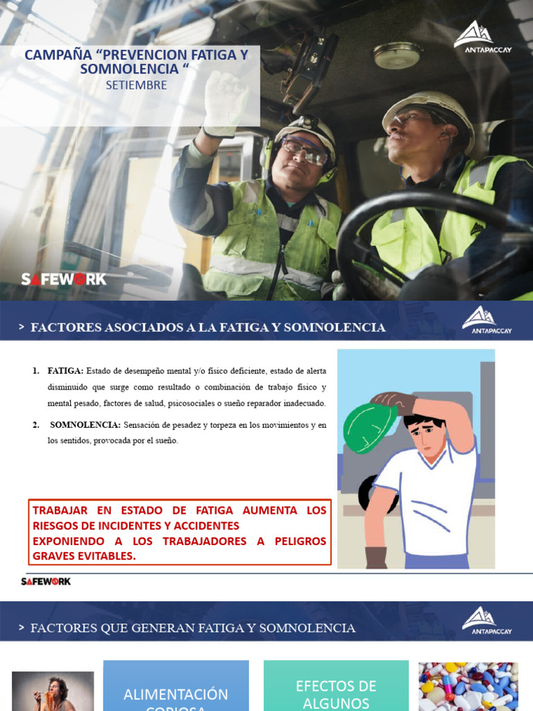 Campaña Prevencion de Fatiga -EECC Antapaccay | PDF