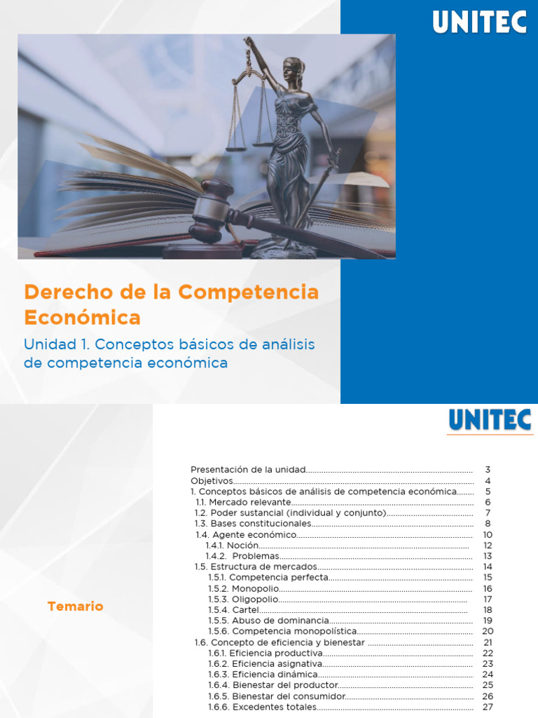Unidad 1 Conceptos Básicos de Análisis de Competencia Económica | PDF