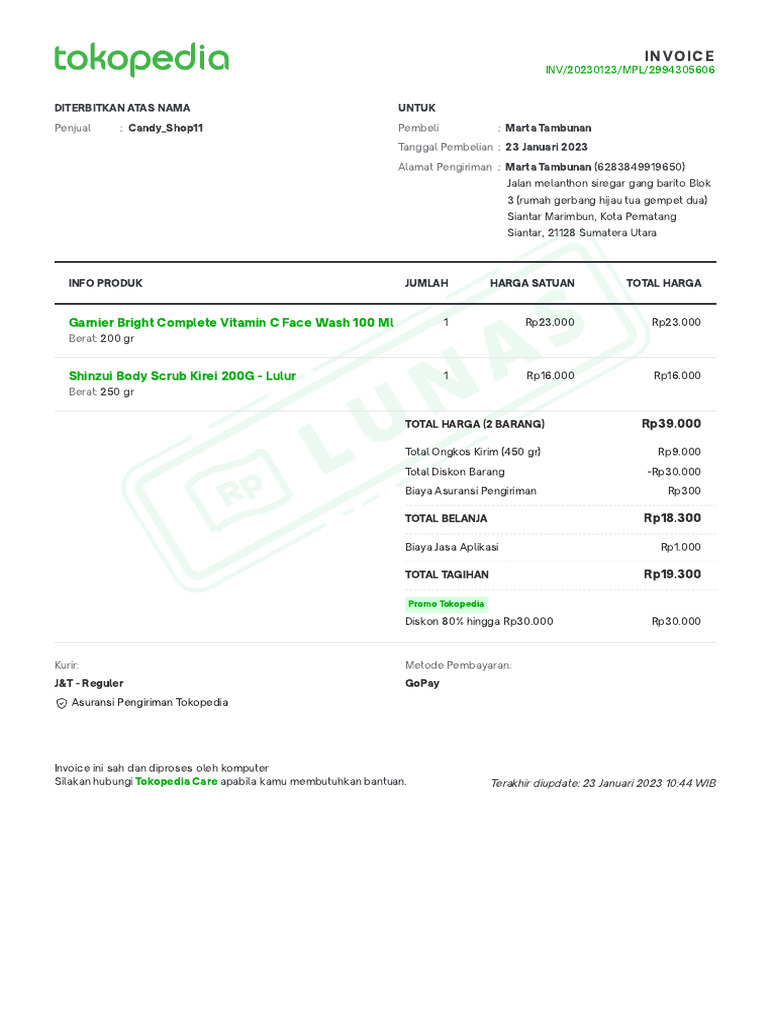 Invoice 299430560678 | PDF