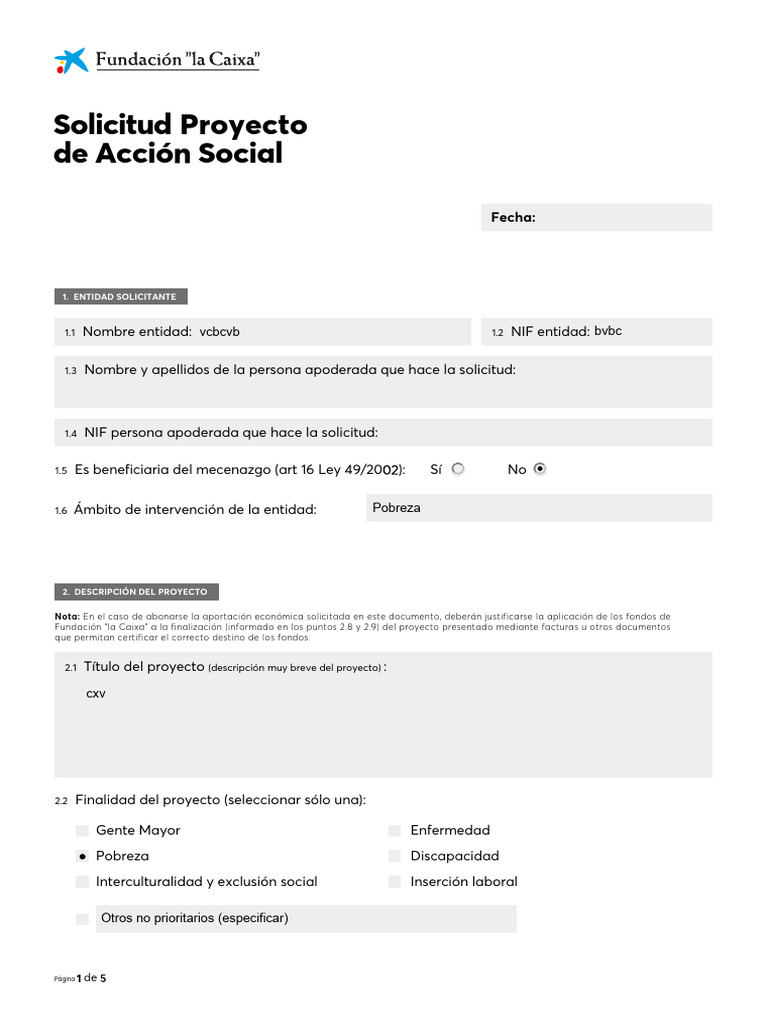 Formulario-Solicitud ASD Cast | PDF