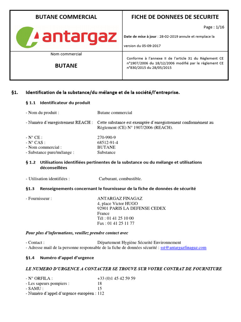 N° 25 FDS Butane | PDF