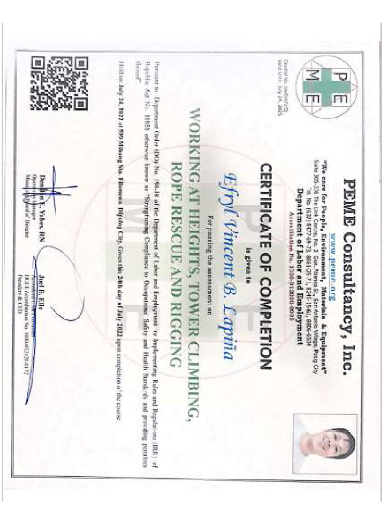 WAH Certificate | PDF