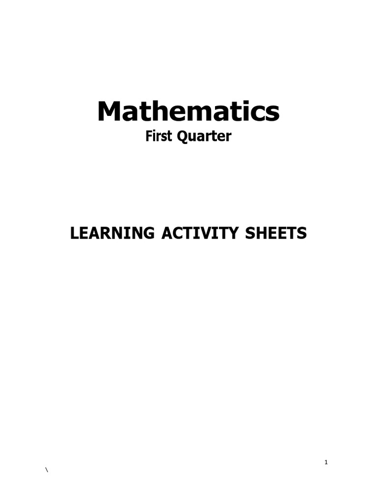 Activity Learning Sheet Grade 9 | PDF | Quadratic Equation | Factorization Activity Learning Sheet Grade 9 | PDF | Quadratic Equation | Factorization