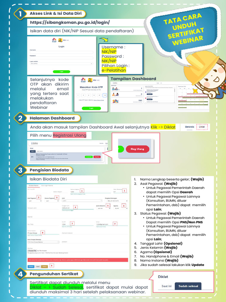 Tata Cara Unduh Sertifikat Webinar | PDF Tata Cara Unduh Sertifikat Webinar | PDF
