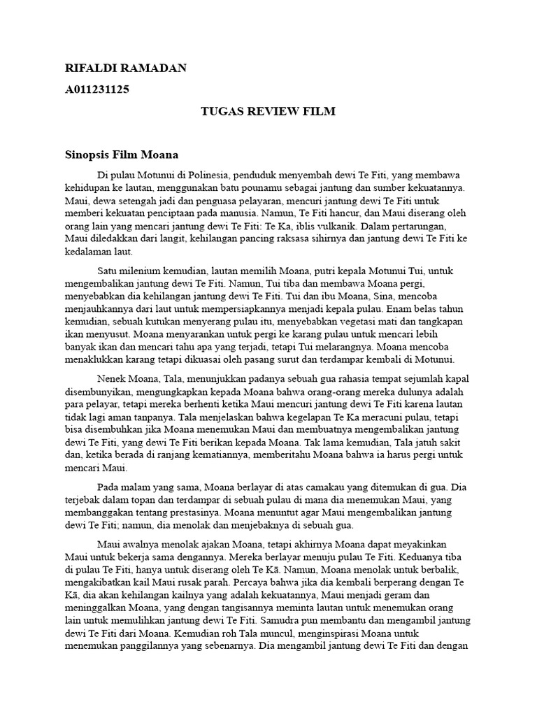 Review Filem Moana Rifaldi | PDF