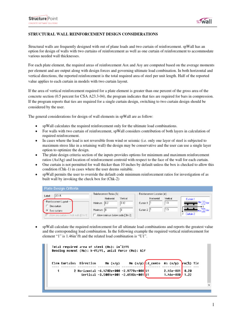 Structural Wall Reinforcement Design | PDF