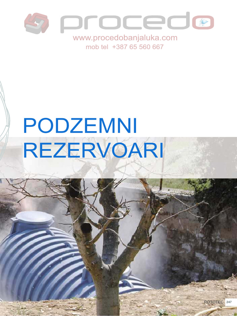 Cisterna Podzemni Rezervoar Za Pitku Vodu | PDF
