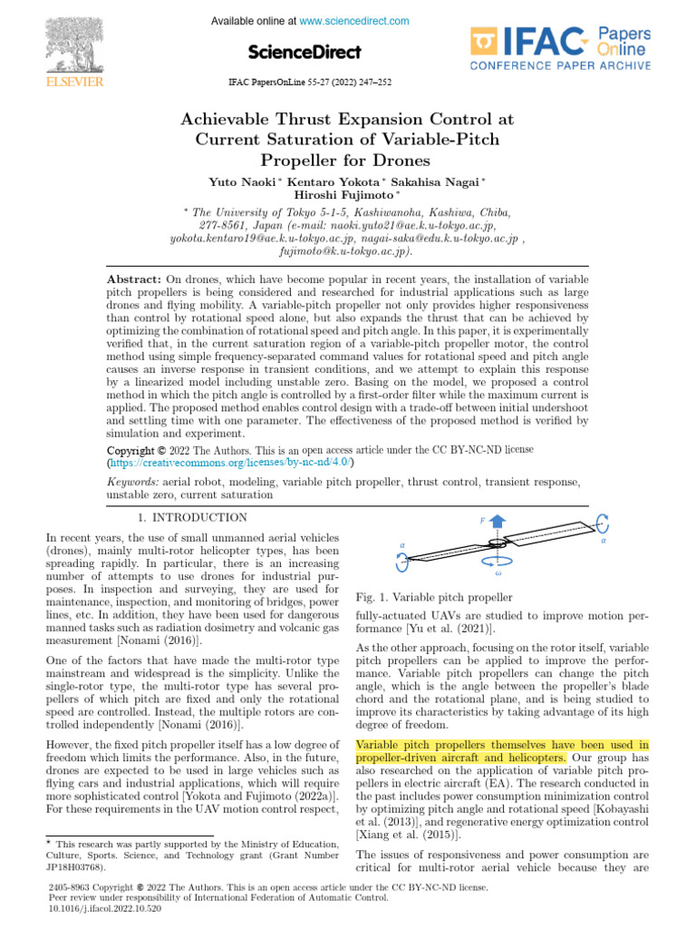 Achievable Thrust Expansion Control at Current Saturation of Variable ...