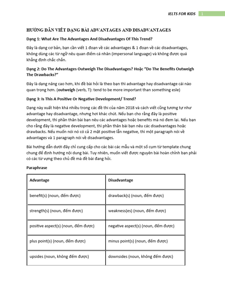 Advantages & Disadvantages | PDF