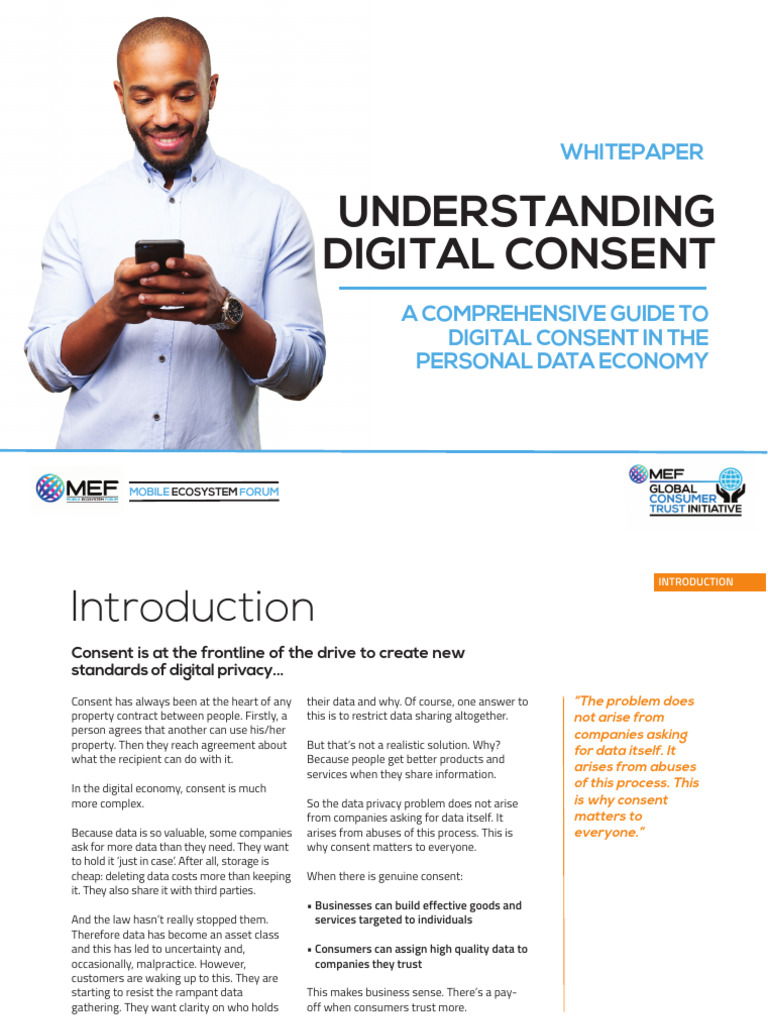 Digital Consent in Data Economy Guide | PDF