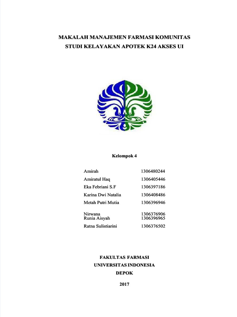 PDF Studi Kelayakan Apotek - Compress | PDF