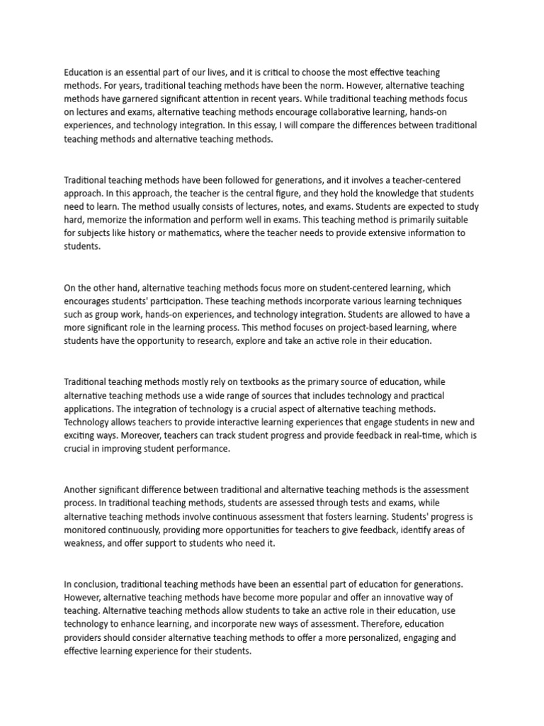 Ss Traditional Teaching Method | PDF | Teaching Method | Learning