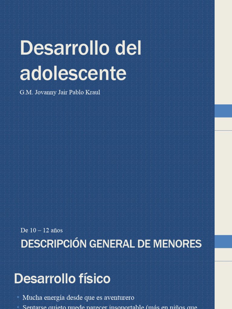 Desarrollo Del Adolescente | PDF | Mente | Adolescencia