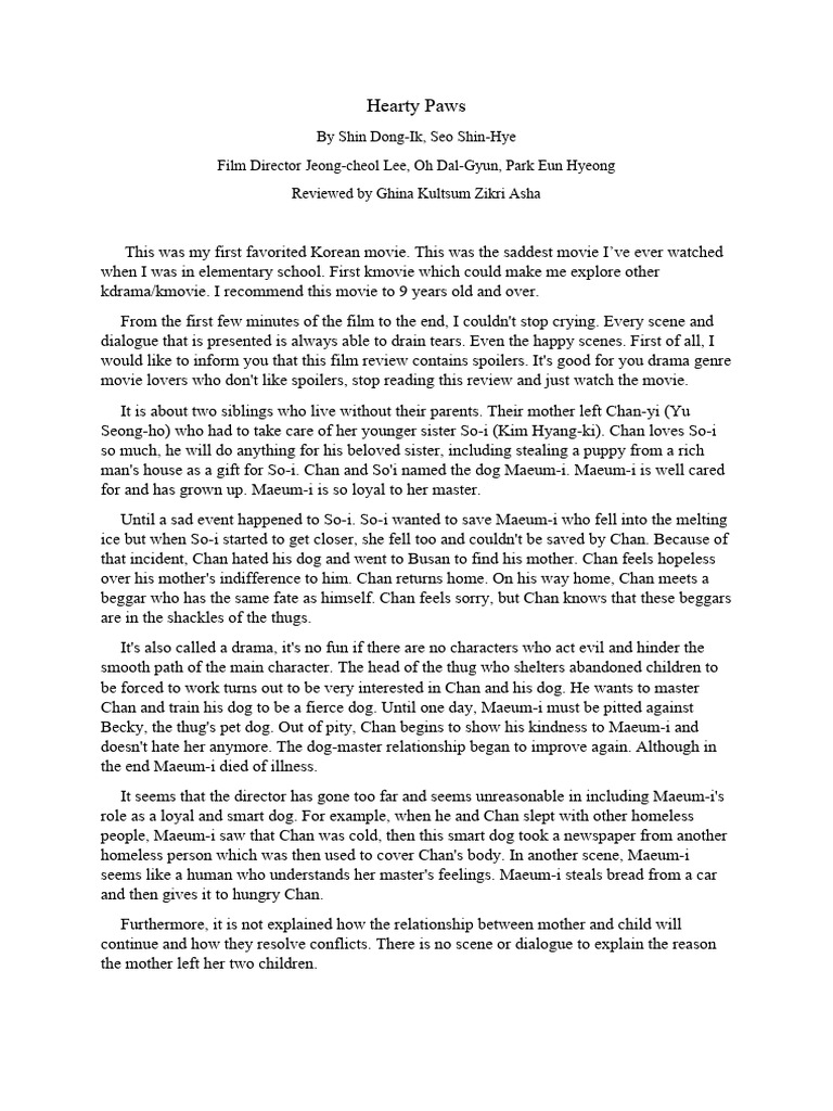 Hearty Paws Reviewed Movie | PDF