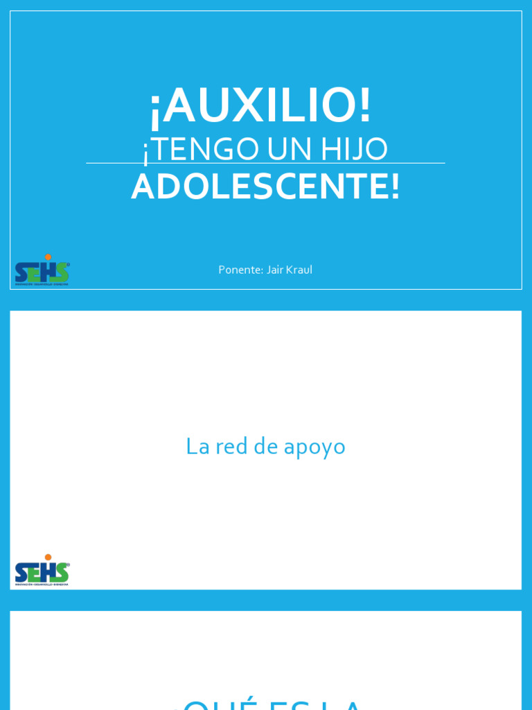 Auxilio, Tengo Un Hijo Adolescente | PDF