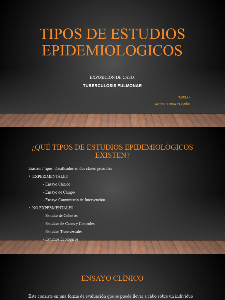Tarea 4 - Tipos de Estudios Epidemiológicos | PDF