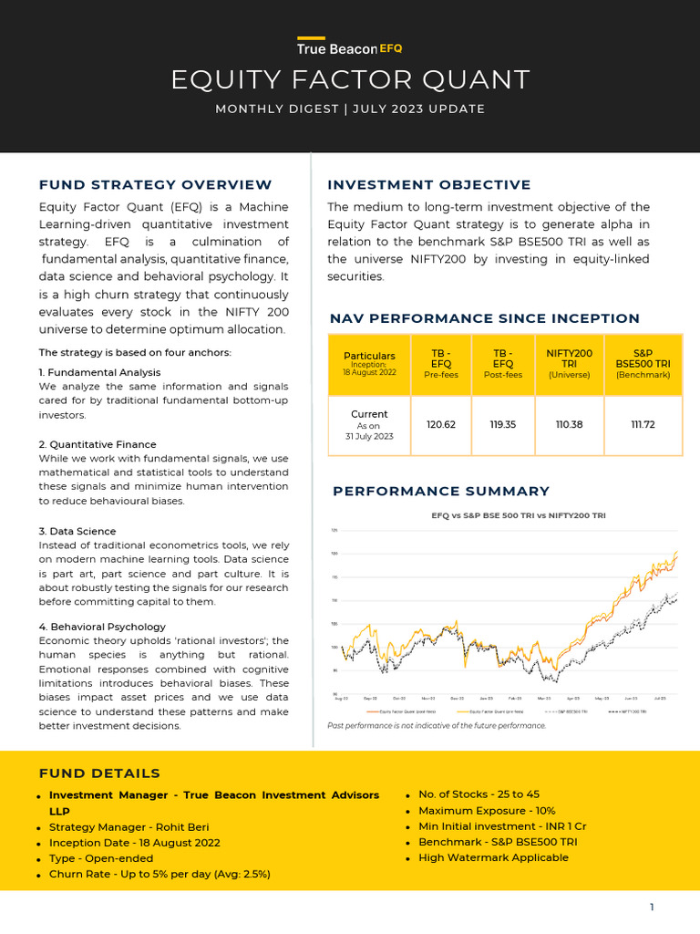 Equity Factor Quant July 2023 Update | PDF