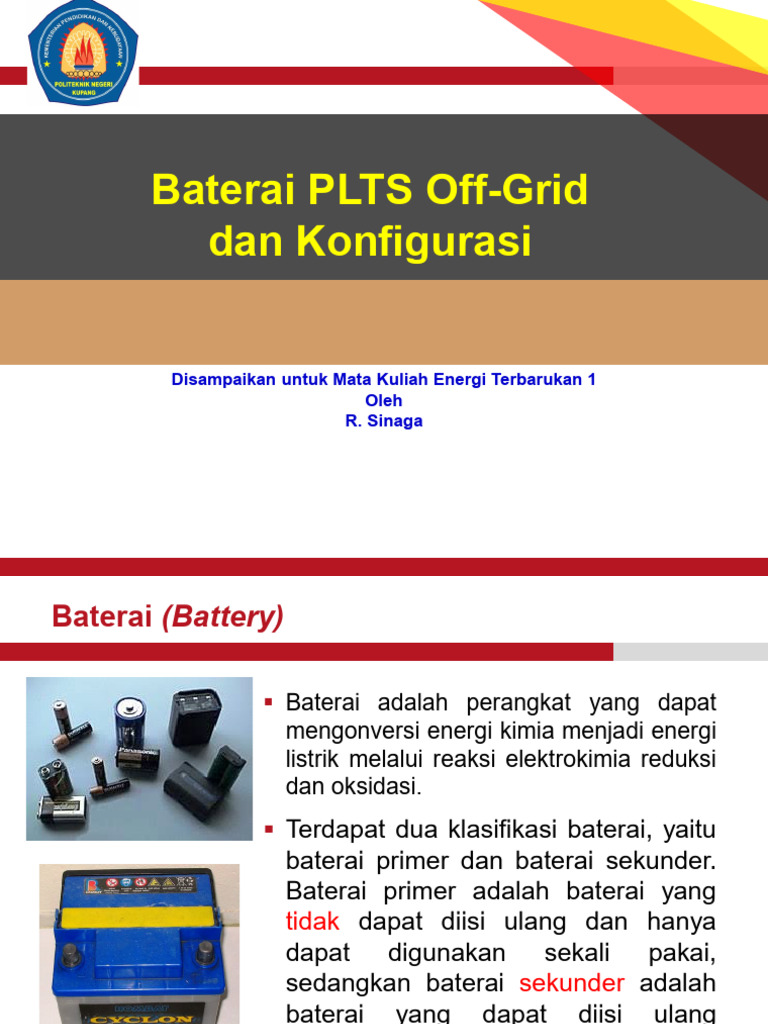 5 Baterai PLTS Off-Grid Dan Konvigurasi | PDF