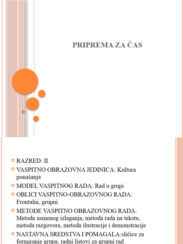 Priprema Za Čas | PDF