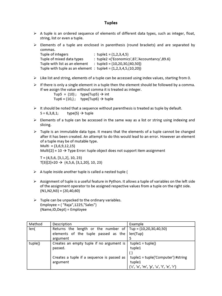 Tuples | PDF | Theoretical Computer Science | Computer Data