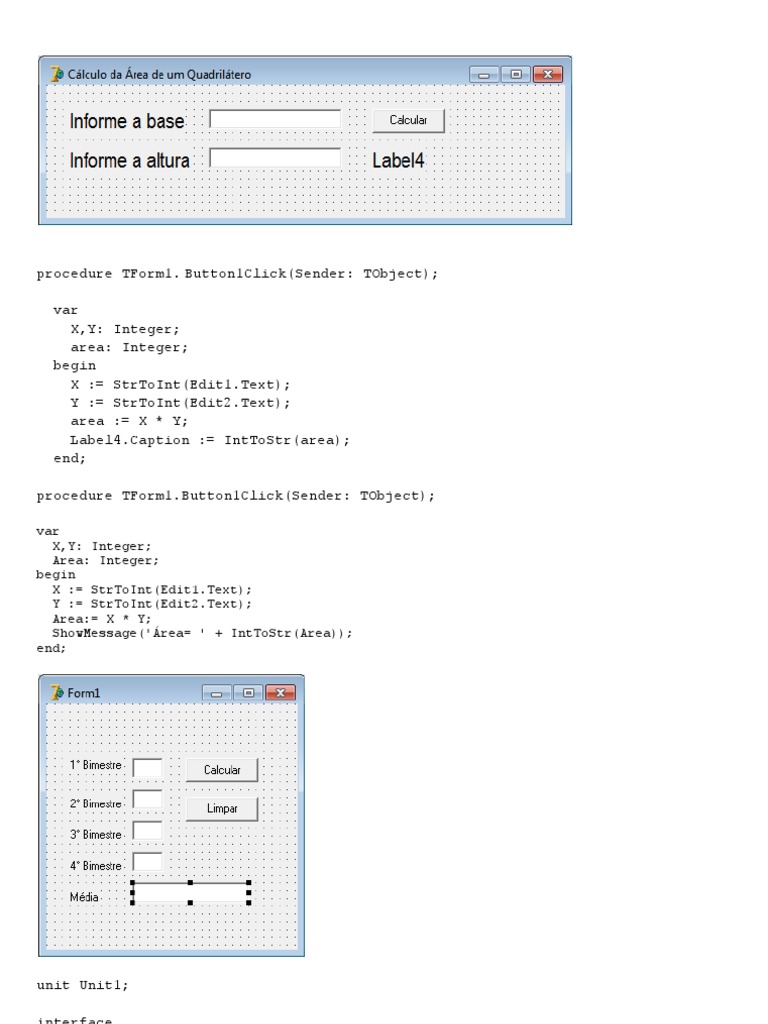 Delphi Form Button Procedures | PDF | Teaching Methods & Materials