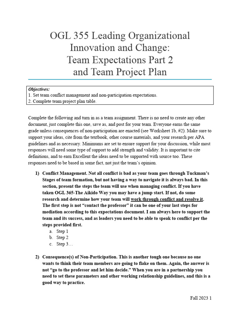 1b Team Expectations Template p2 | PDF