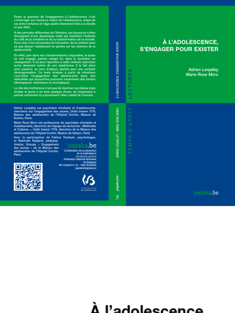 A L'adolescence - S'engager Pour Exister | PDF