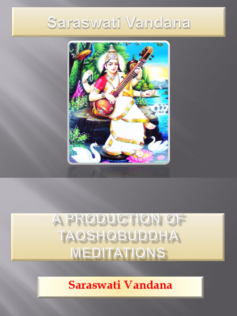 Saraswati Vandana | PDF | Devi | Indian Religions