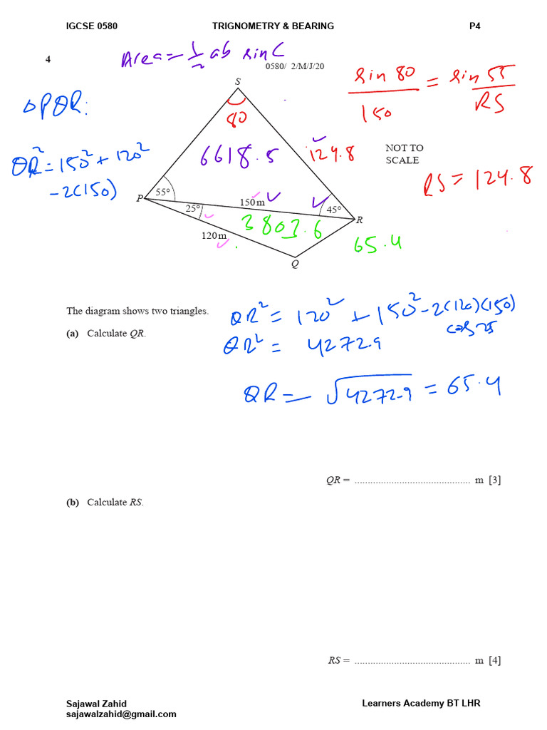 p4 Trignometry Bearing | PDF