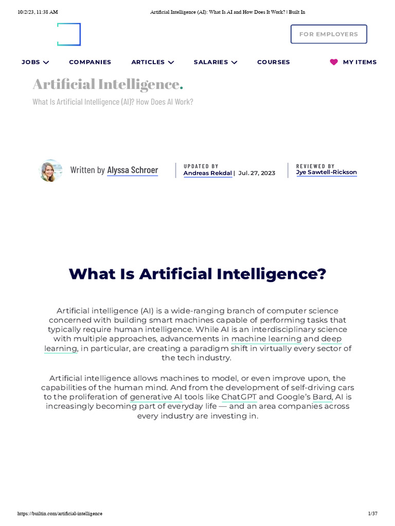 Understanding Artificial Intelligence Basics | PDF