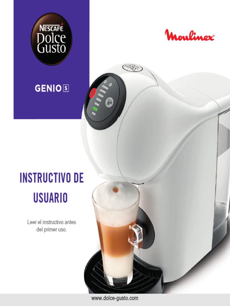 Manual de Usuario Cafetera Dolce Gusto Genio | PDF | Agua | Lavavajillas