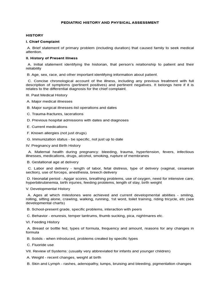 Pediatric Assessment Tool | PDF