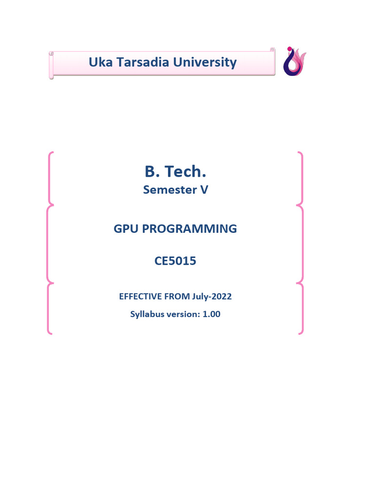 CE5015 - GPU Programming | PDF