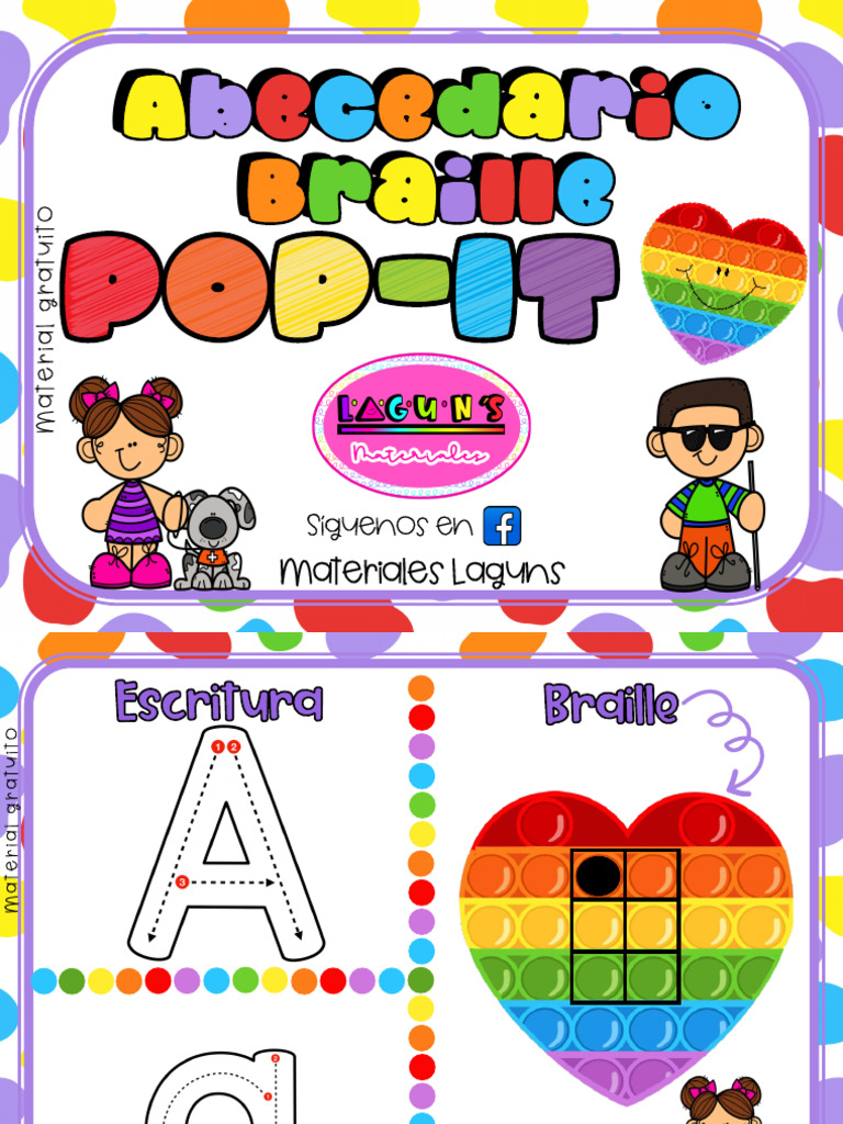 Abcdario Pop It-Braille Materiales Laguns | PDF