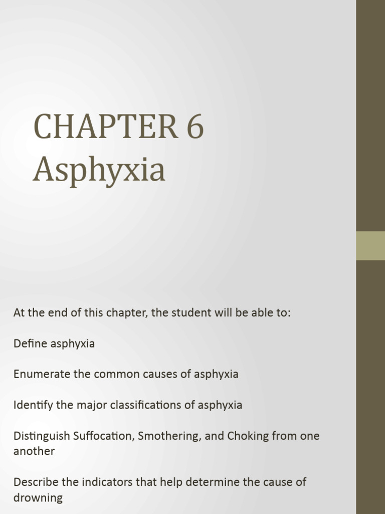 Understanding Asphyxia and Its Causes | PDF