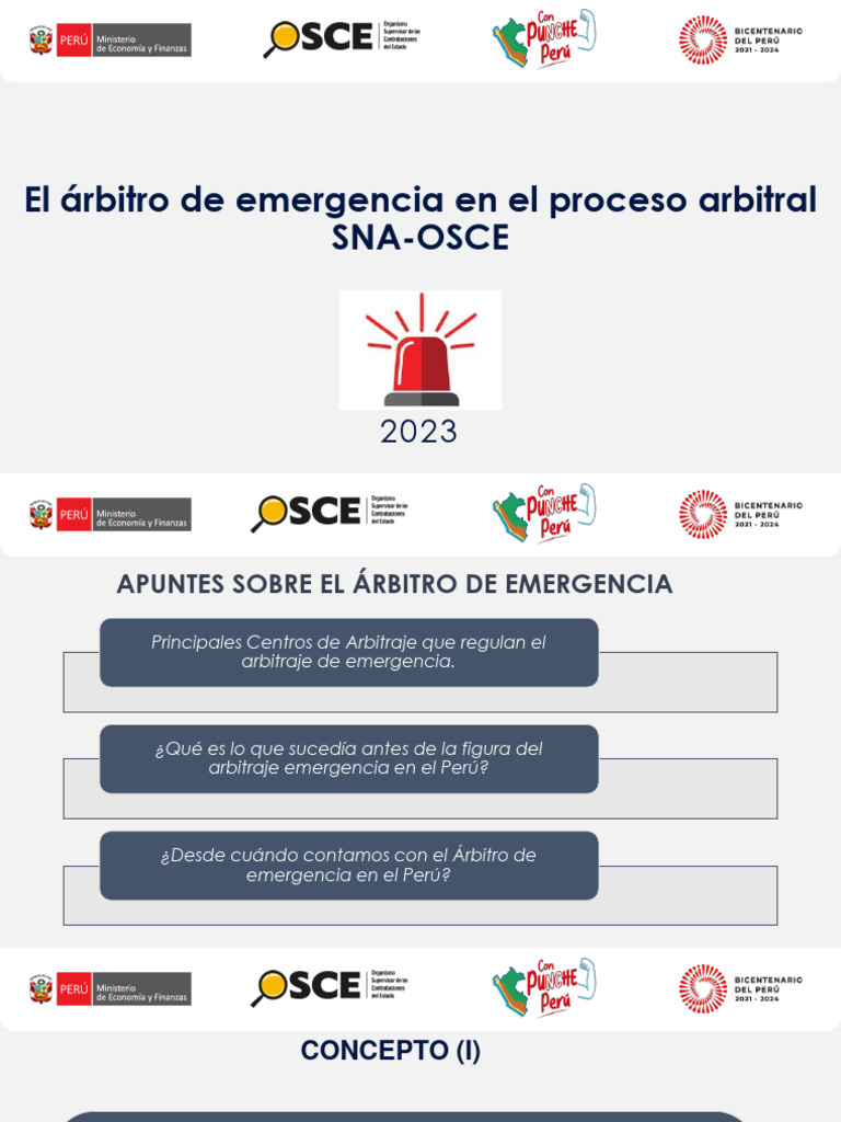 El Árbitro de Emergencia en El Proceso Arbitral SNA-OSCE | PDF