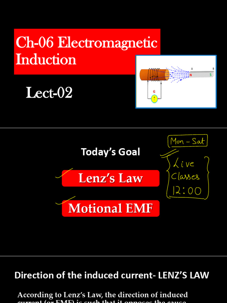 Electromagnetic Induction Lecture 02 | PDF